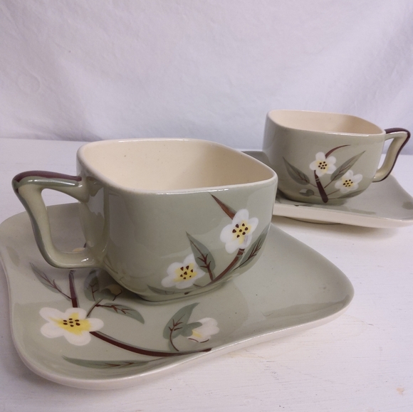Weil Ware | Dining | Vintage Weil Ware Blossom Cup And Saucer Set Of 2 ...